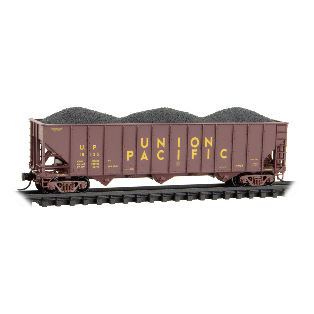 Micro Trains | N Scale - Union Pacific 100-Ton 3-Bay Hopper 4-Pack