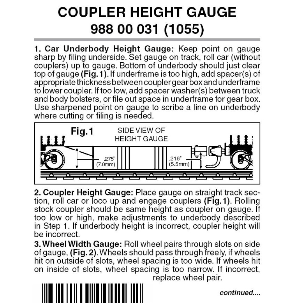 Coupler Height Gauge (1055)
