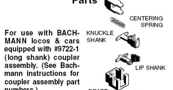 Bachmann Long Shank Coupler Conversion (1134) 2 pr