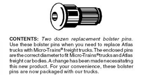 Conversion Bolster Pins (Atlas-type) 24 ea (1034)