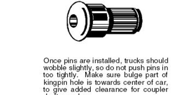 Standard Truck Bolster Pins 12 ea (1086)
