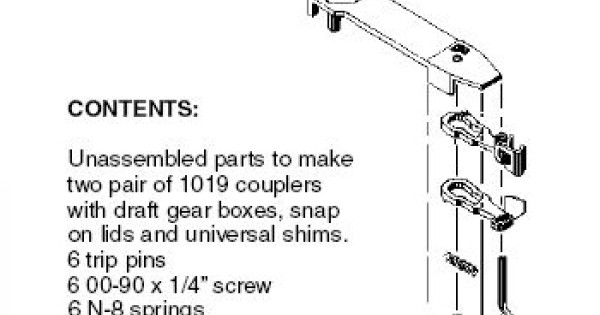 Unassembled Coupler for TM or BM on TOFC's (1019) (2pr)